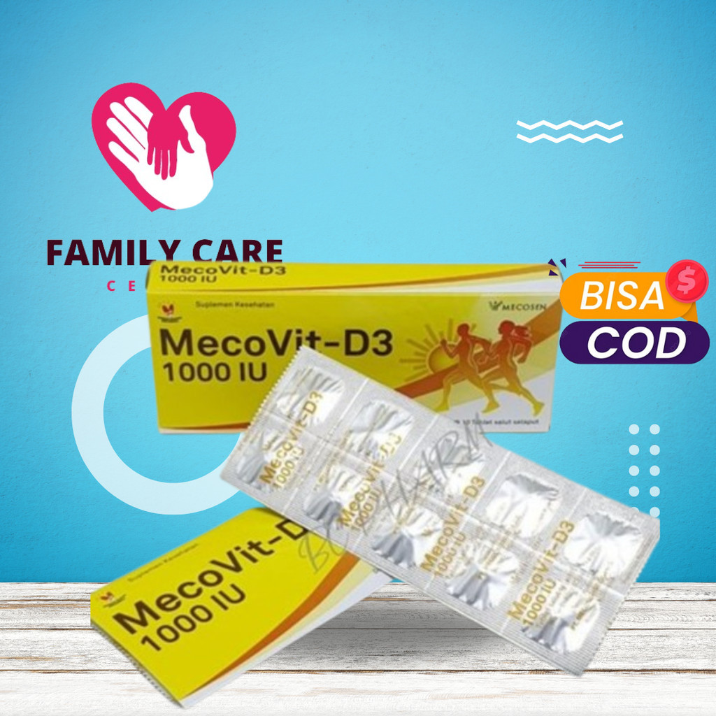 Jual Mecovit D3 1000iu 1strip 10 tablet /Vitamin D3 1000 iu -famylicare ...