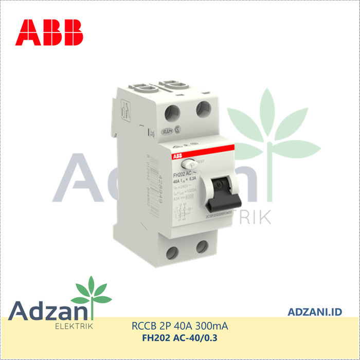 Jual ABB ELCB/RCCB 2P 40A 300mA FH202 2CSF202006R3400 | Shopee Indonesia