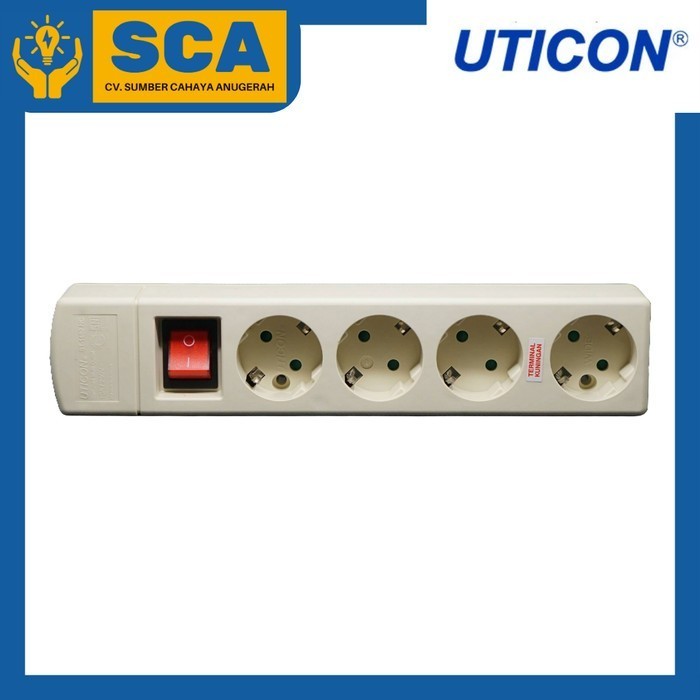 Jual Stop Kontak 4 Lubang + Saklar + Panel Terminal Uticon ST-1482NC ...