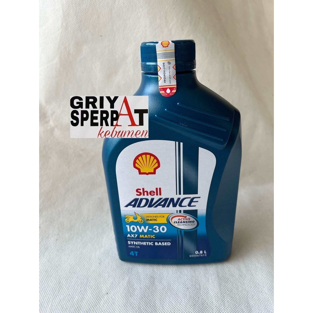 Jual Oli shell Advance 10W-30 4x7 matic 0,8 Liter original | Shopee ...