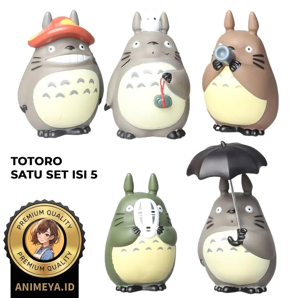 Jual Action Figure Statue Tonari No Totoro Satu Set isi 5 Dasboard ...