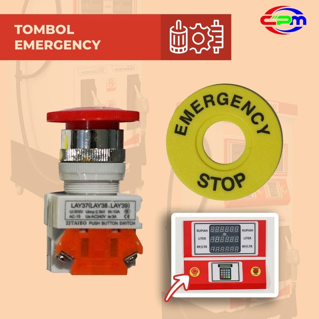 Jual Tombol Emergency untuk Pom Mini Digital | Shopee Indonesia