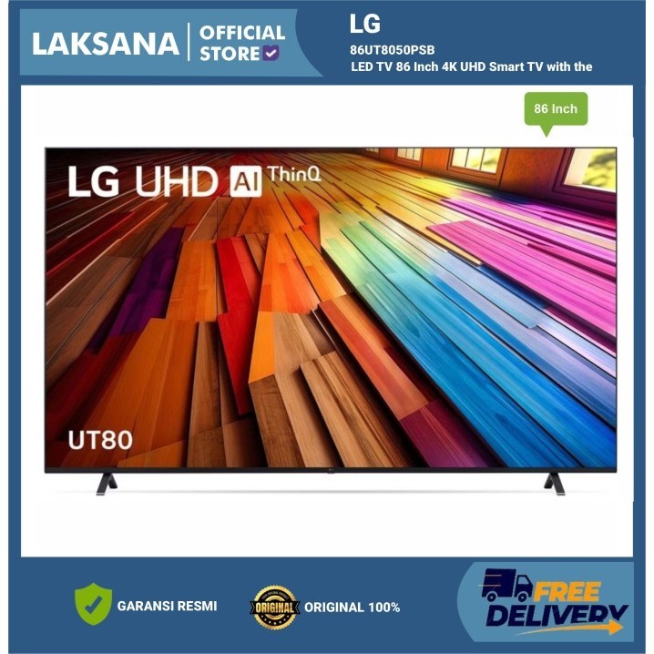 Jual LG 86UT8050PSB LED TV 86 Inch 4K UHD Smart TV with the α5 AI Processor 4K Gen7 86UT8050 ...