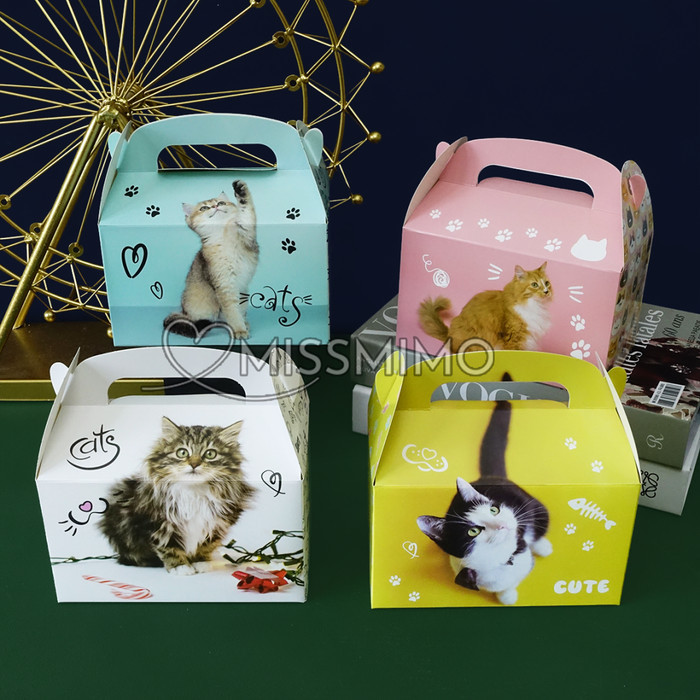 Jual Gable Box Hamper Souvenir Tema Cat Kucing Snack Kado Gift Ulang ...
