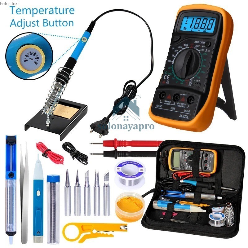 Jual Multitester Digital Multimeter Digital Solder Listrik 60 Watt Set ...