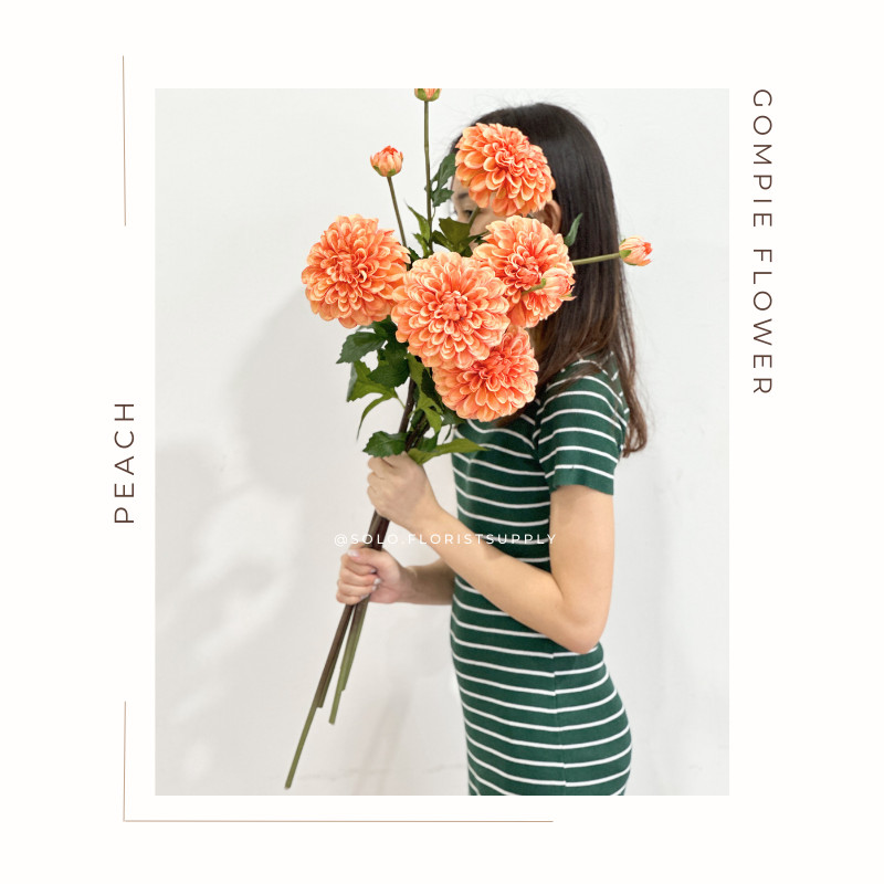 Jual GOMPIE FLOWER CRYSANTEMUM BALL FLOWER GERBERA FLOWER ARTIFICIAL ...