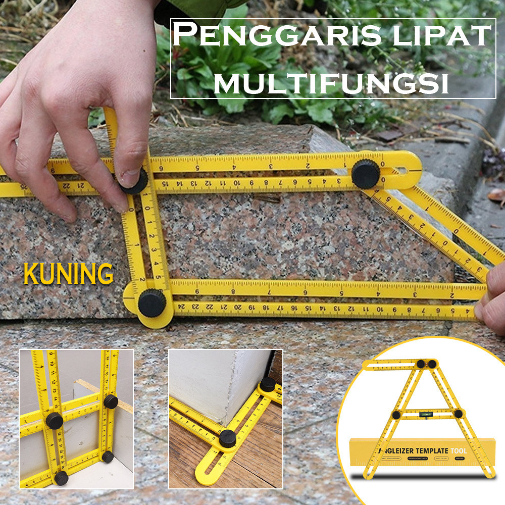 Jual PENGGARIS LIPAT SUDUT 4 SISI FOUR SIDE RULER MULTIFUNGSI ANGLE ...