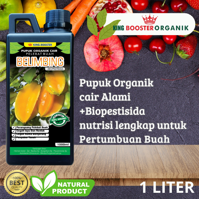 Jual Pupuk Booster cair belimbing kemasan 1 liter Pupuk Pelabat Buah Di Luar Musim | Shopee ...