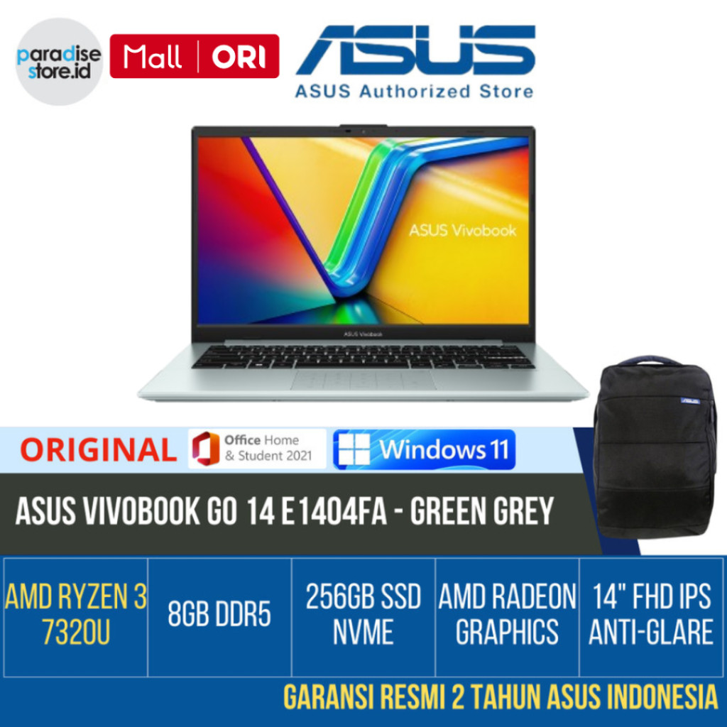 Jual Laptop ASUS Vivobook Go 14 E1404FA-FHD322 / AMD Ryzen 3 / RAM 8GB ...
