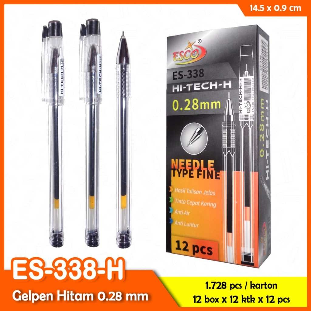 Jual Pulpen Gel ESCO HI-TECH-H 0.28mm (12pc) | Shopee Indonesia