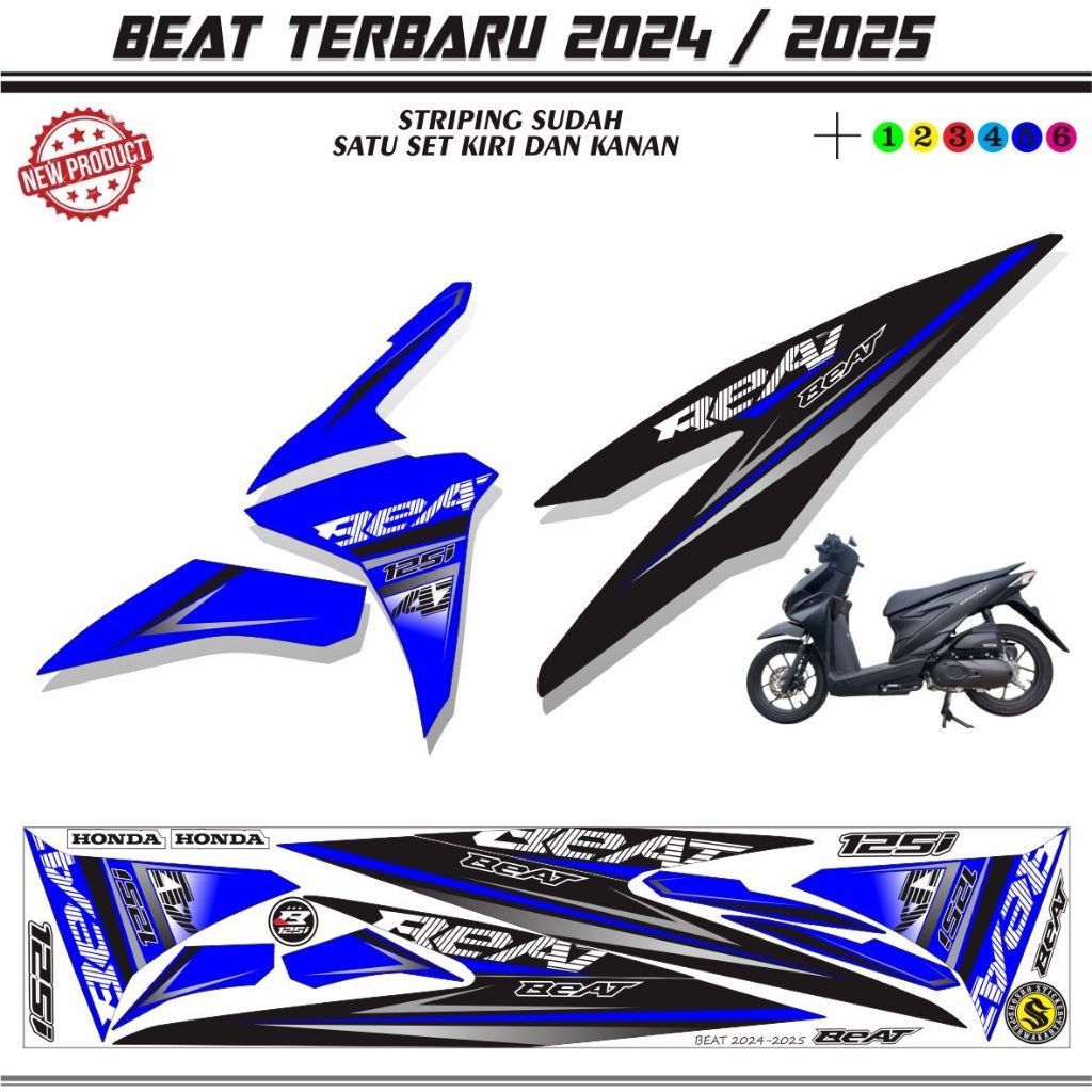 Jual STIKER /VARIASI STRIPING beat baru / STIKER ALL NEW BEAT DELUXE ...