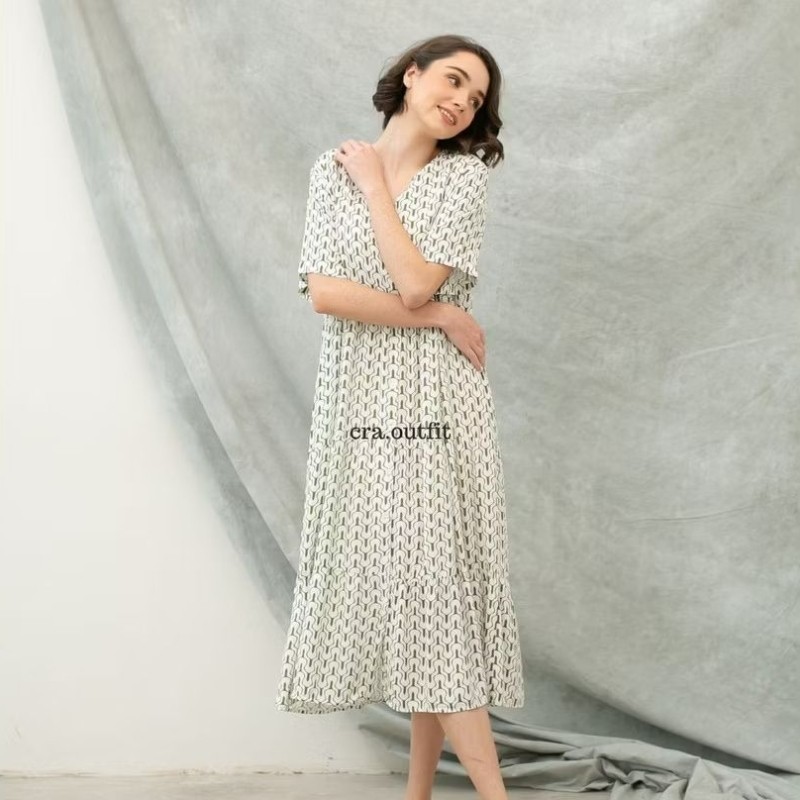 Jual CRA OUTFIT - Maxi Dress Jumbo Rayon Premium Kekinian Busui ...