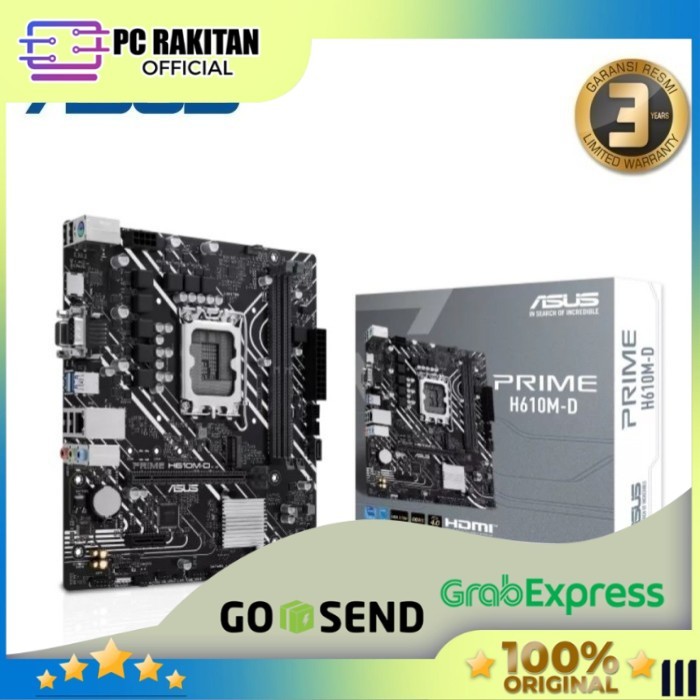 Jual ASUS Motherboard PRIME H610M-D DDR5 (Intel LGA 1700, H610) | Shopee Indonesia