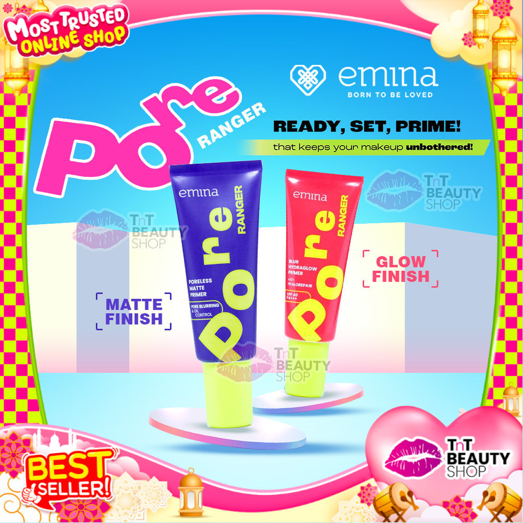Jual Emina Pore Ranger Total Poreless Primer & Blur Hydraglow Primer 20 ...