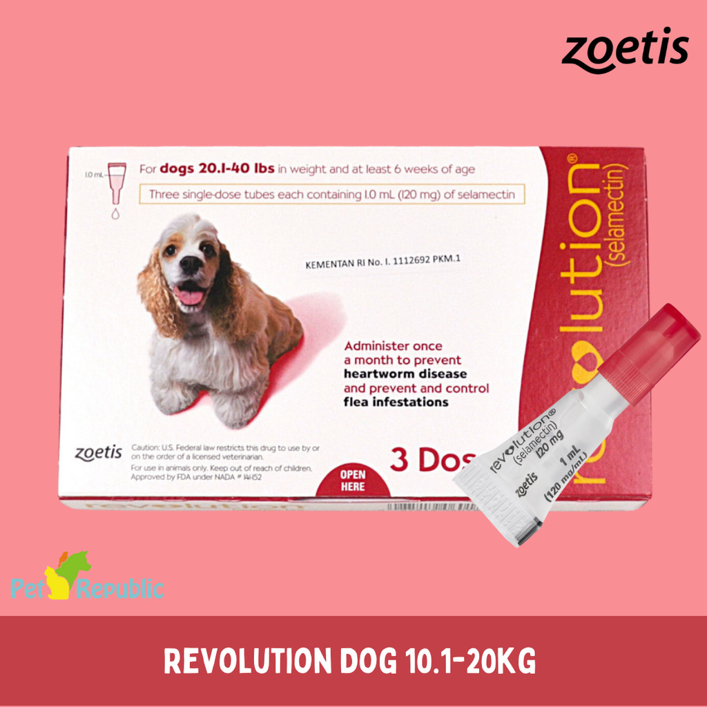 Jual REVOLUTION Obat Kutu Anjing RED 1,0ml 1pcs | Shopee Indonesia