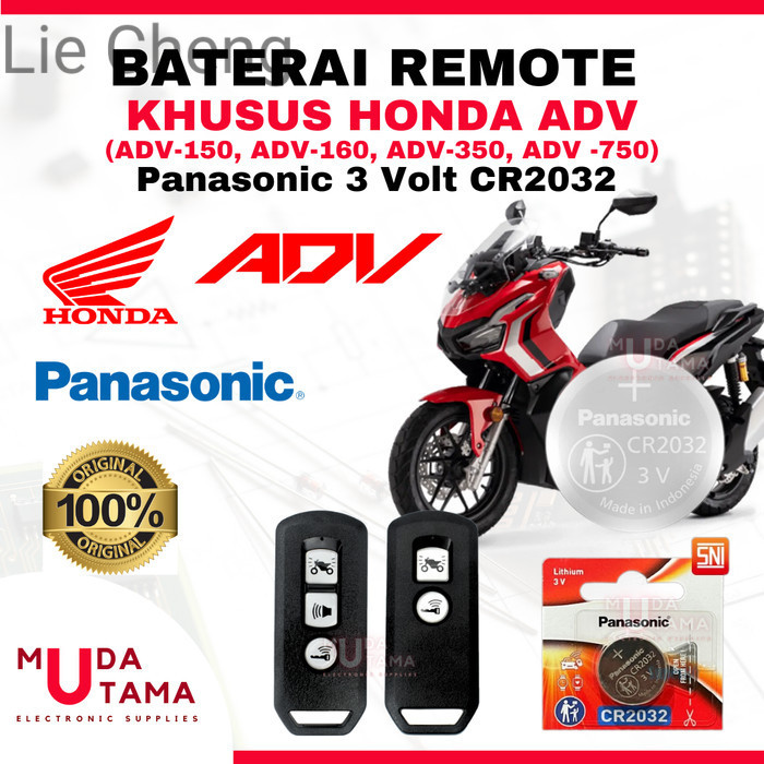 Jual LC BATERAI REMOTE HONDA ADV ORIGINAL PANASONIC CR2032 - BATERAI ...