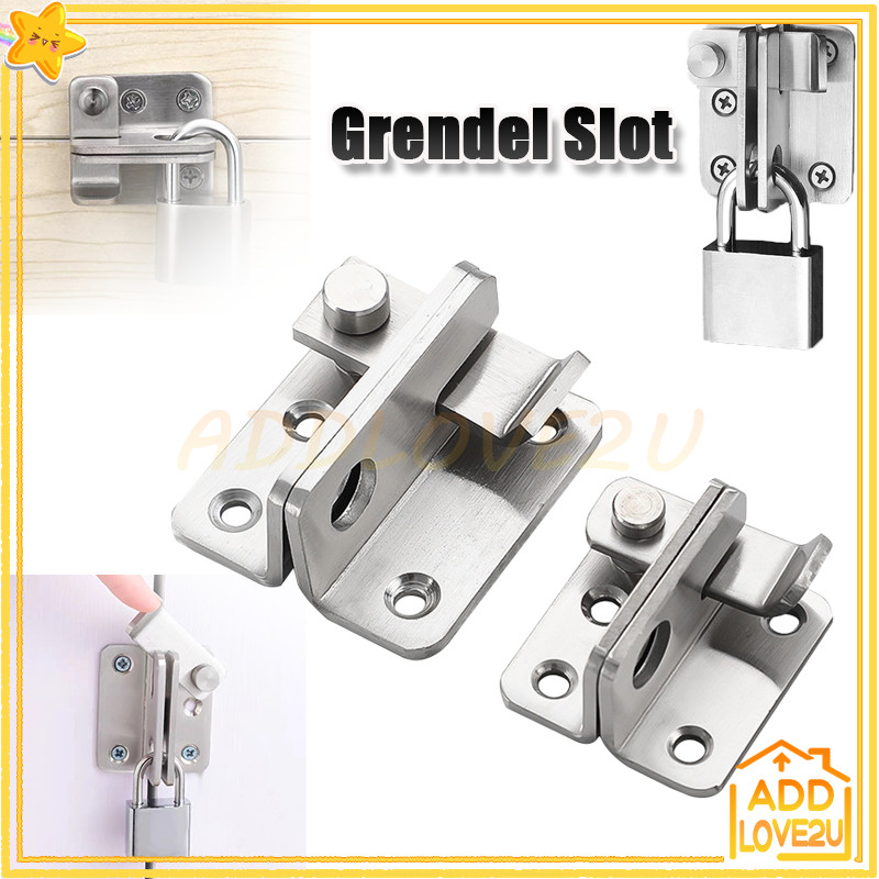 Jual Grendel Kait Slot Pintu Pipih Stainless/Slot pintu Geser/Grendel ...