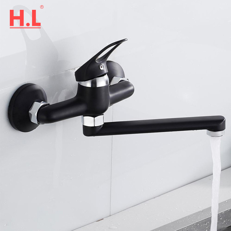Jual Kitchen Faucet Mixers Wall Mounted Single Handle Mixer Tap Sink ...