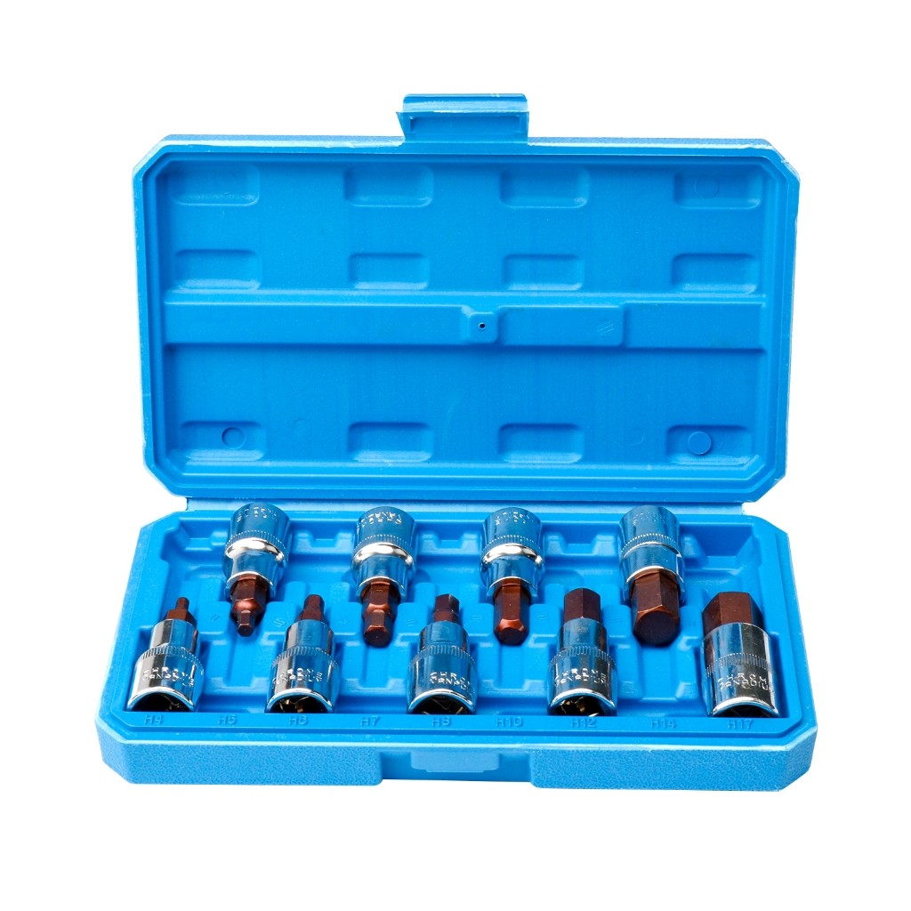 Jual JLD 9Pcs Mata Kunci Shock Bintang Torx /Hex Impact Socket Bit ...