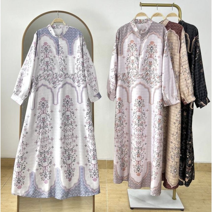 Jual AKAVI - DISHA GAMIS PARIS SILK SUPER JUMBO GAMIS BIGSIZE TERUSAN ...