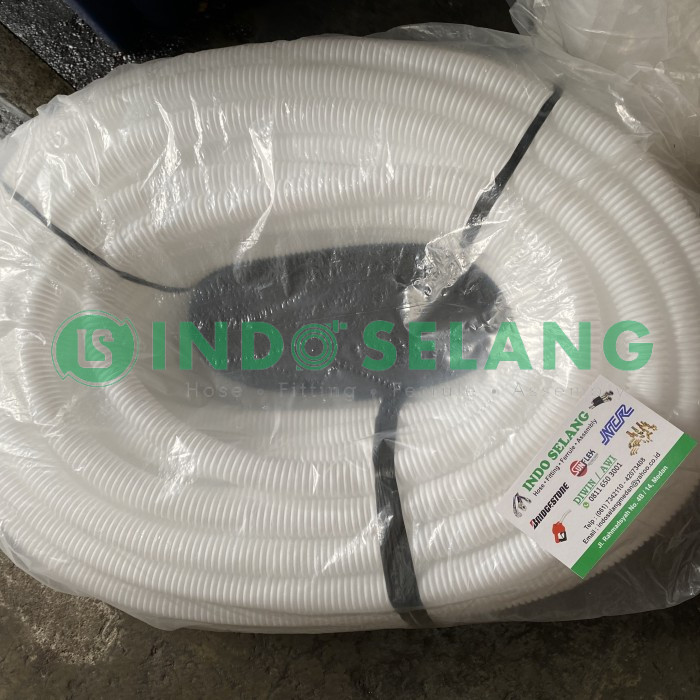 Jual SELANG SPIRAL FLEXIBLE PIPA CONDUIT 20MM PUTIH PANJANG 50M ...
