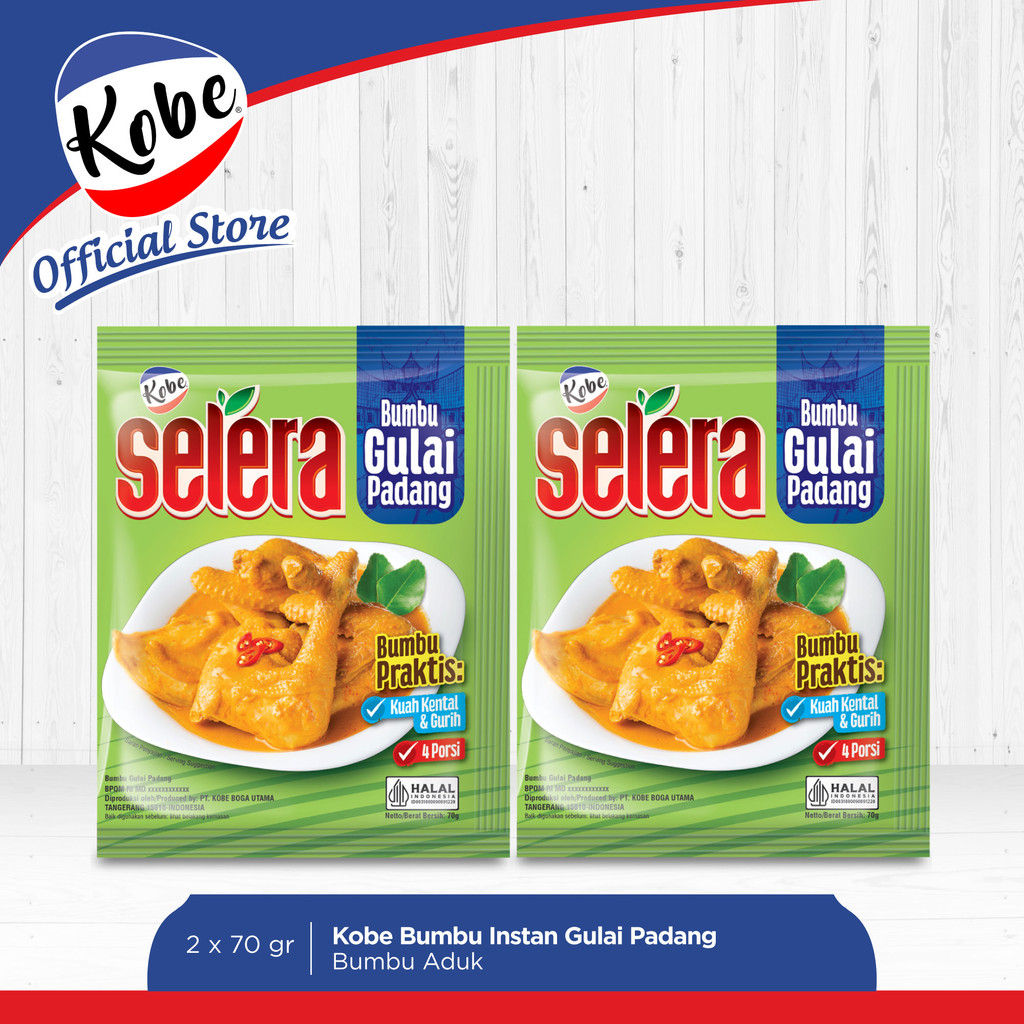 Jual Kobe Selera Bumbu Instan Gulai Padang 70gr x 2pcs | Shopee Indonesia