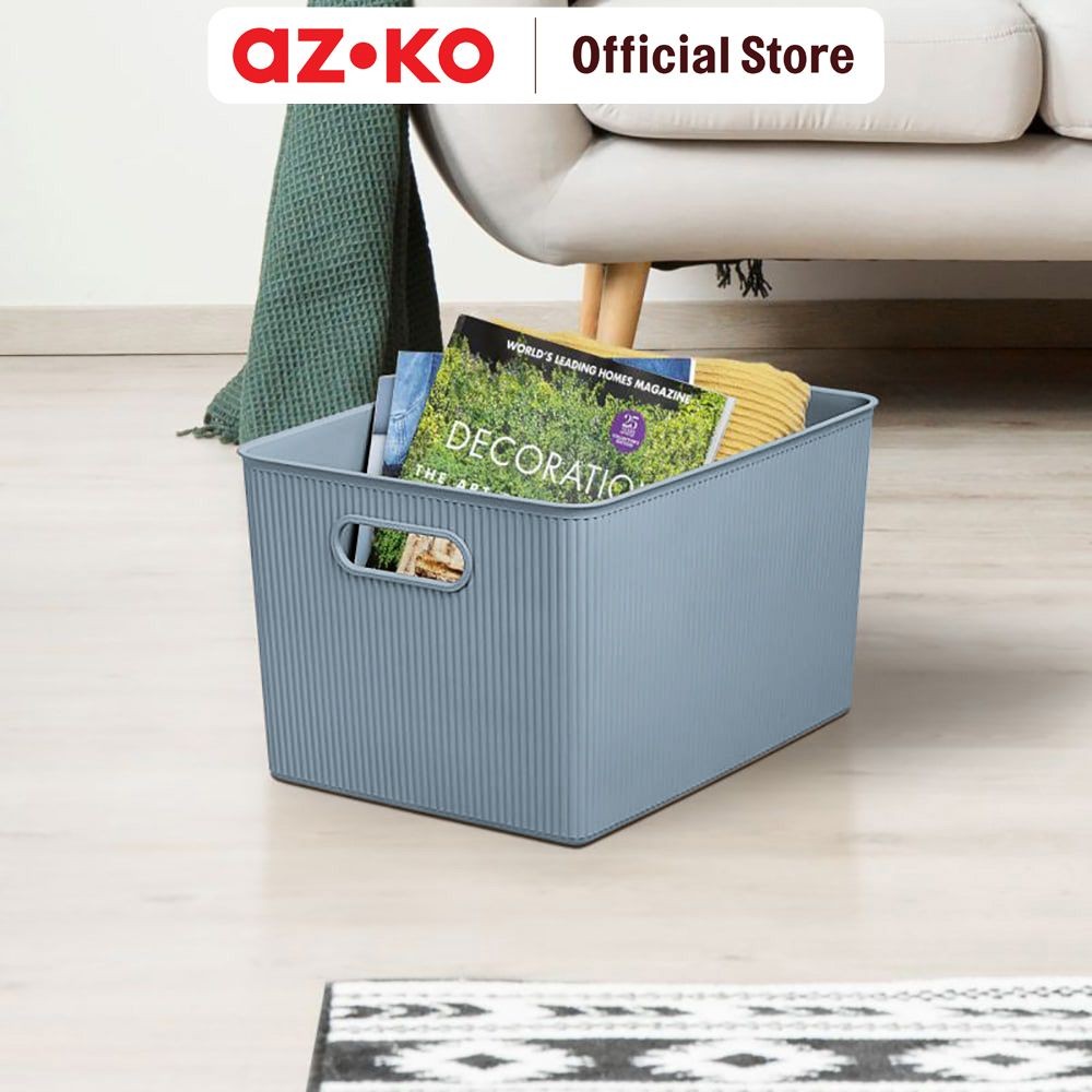 Jual AZKO Tatay 38.5x29.4x23 cm Baobab Keranjang Penyimpanan - Biru ...