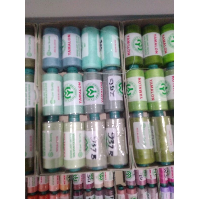 Jual per Lusin / 12 pcs Benang Jahit YAMALON 500 yard Benang Yamalon ...