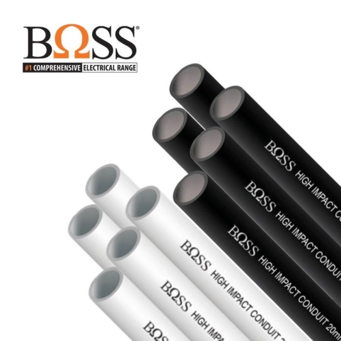 Jual PIPA LISTRIK BOSS PIPA CONDUIT 20MM B9020 25MM B9025 HITAM PUTIH ...