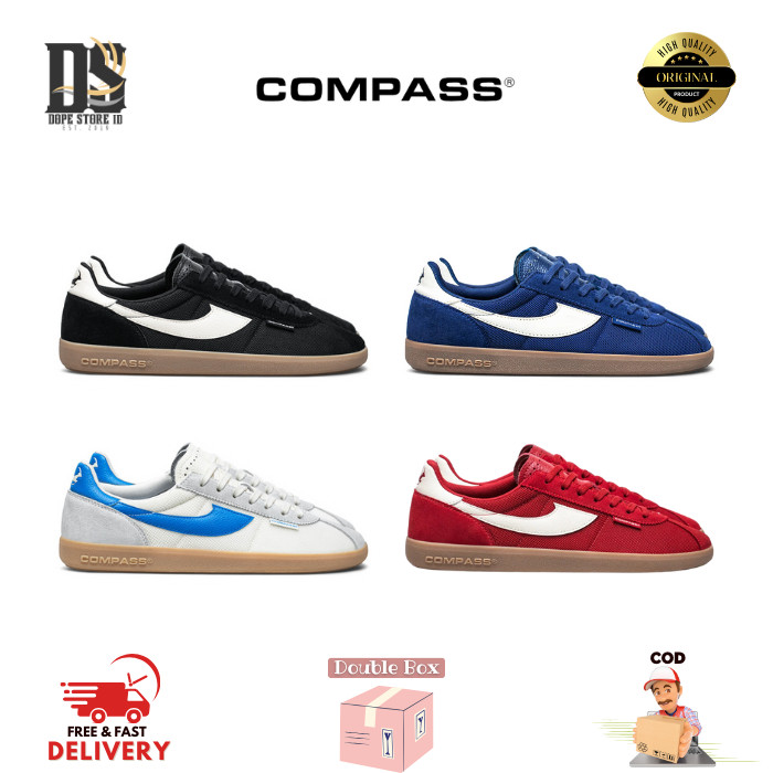 Jual (ORIGINAL) Compass Tribune Black Gum / White Blue / Navy Gum ...