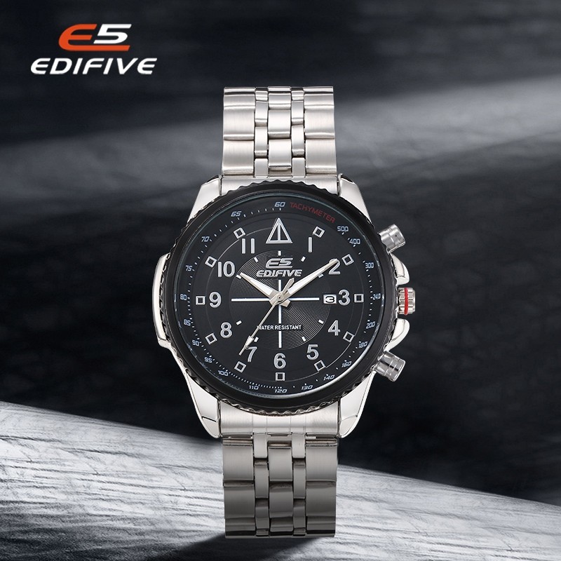Jual EDIFIVE Jam Tangan Pria Fashion Kasual Bisnis Stainless Steel Quartz Original Anti Air ...