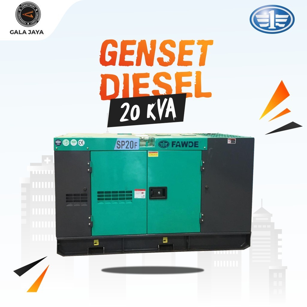Jual promo spesial Genset Solar Diesel 20 KVA - Fawde - Gratis Antar ...