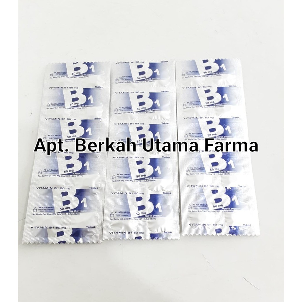Jual Vitamin B1 50 Mg Strip isi 10 Tablet ( afi farma ) | Shopee Indonesia