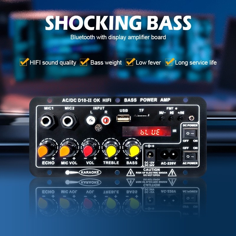 Jual 400W Amplifier Board 8-12 Inci Bluetooth Amplifiers HIFI BASS ...