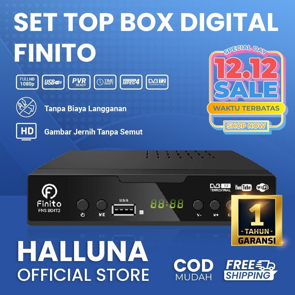 Jual PROMO Set Top Box Digital Finito Plat Besi Anti Panas, Bisa ...