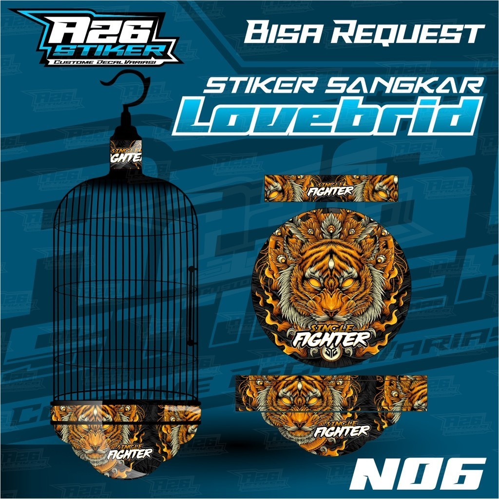 Jual Stiker Decal sangkar Burung Lovebird Decal Tebok Love Bird Kandang ...