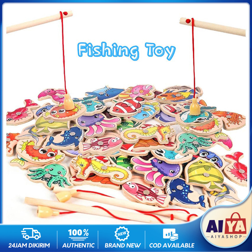 Jual Mainan Anak Fishing Game Magnet 15/31Pcs Mainan Pancing Anak ...