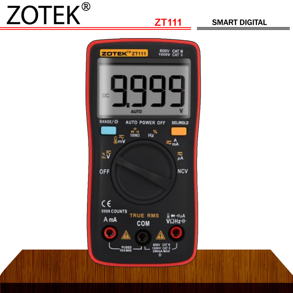 Jual Avometer Digital Zotek ZT111 Multitester AC DC Kapasitor Frequency ...