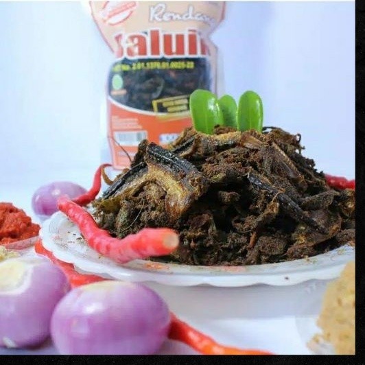 Jual Kuliner Minang Rendang Daun Baluik Belut Riry 200g kabau 250g ...
