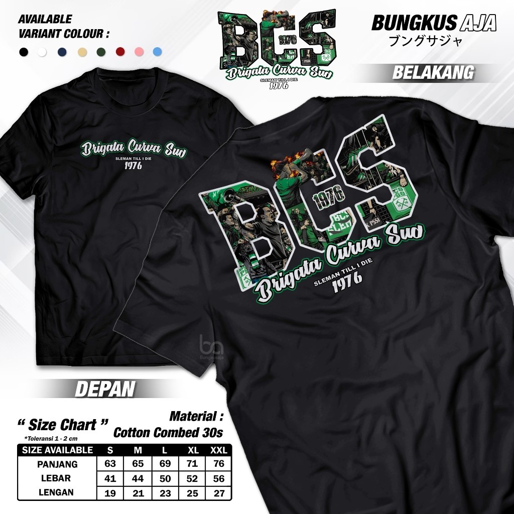 Jual Kaos Ultras BCS PSS Sleman Till Die 1976 - Baju Distro Supporter ...