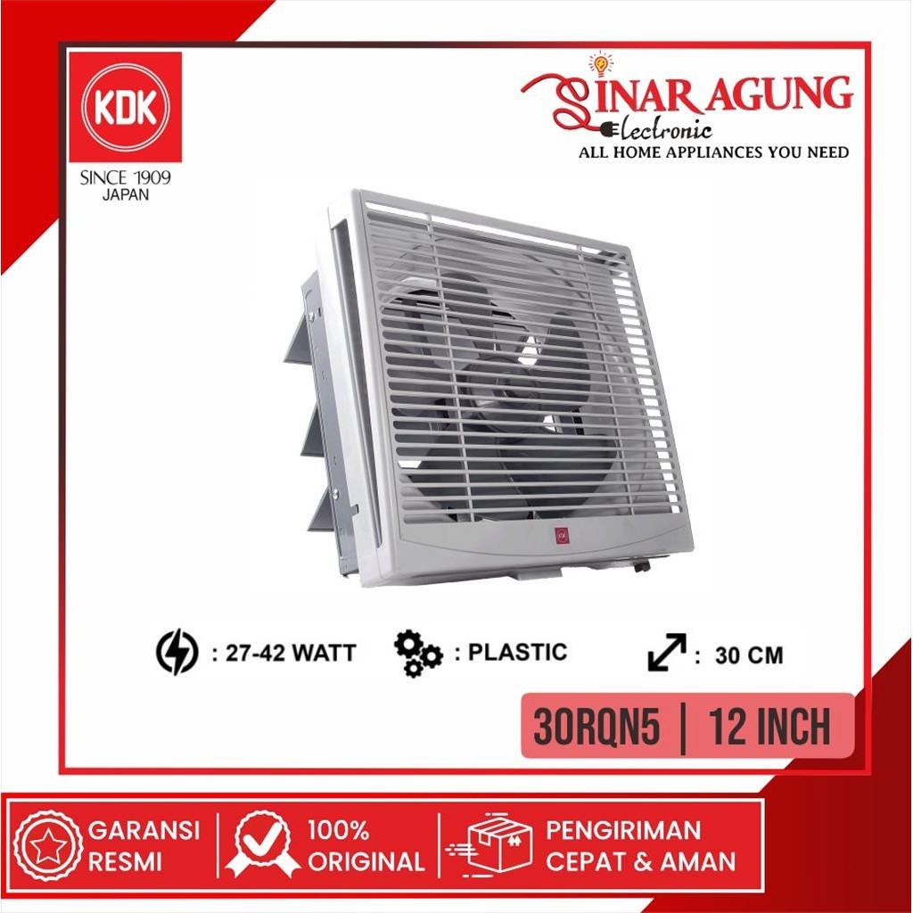 Jual KDK EXHAUST FAN 30RQN5 / 30-RQN5 - 12 INCH GARANSI RESMI | Shopee ...