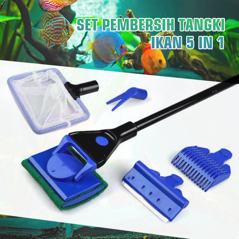 Jual AQUA TOOLS Aquarium Cleaning set 5in1 alat pembersih aquarium 5in1 ...