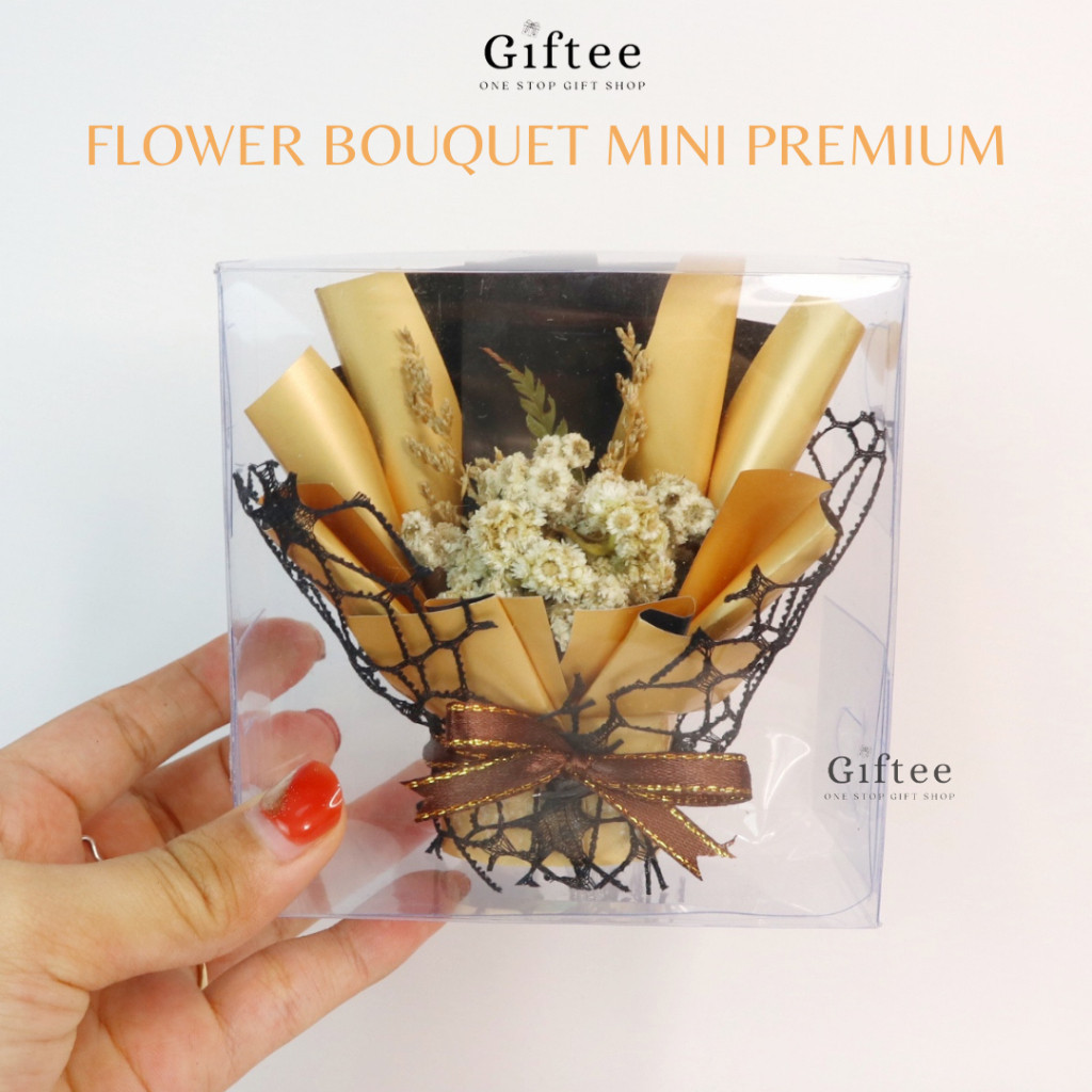 Jual DRIED FLOWER BOUQUET IVANKA IN MIKA BOX BUNGA EDELWEIS KERING ...