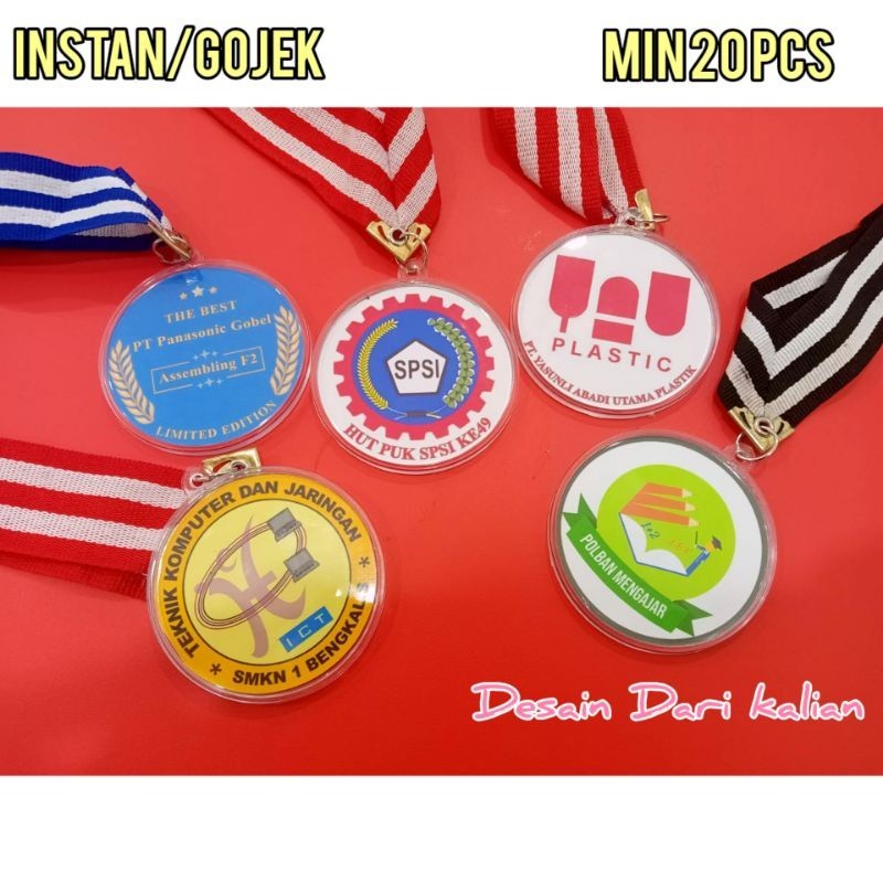 Jual medali custom - Medali wisuda kelulusan lomba custom - medali akrilik murah | Shopee Indonesia