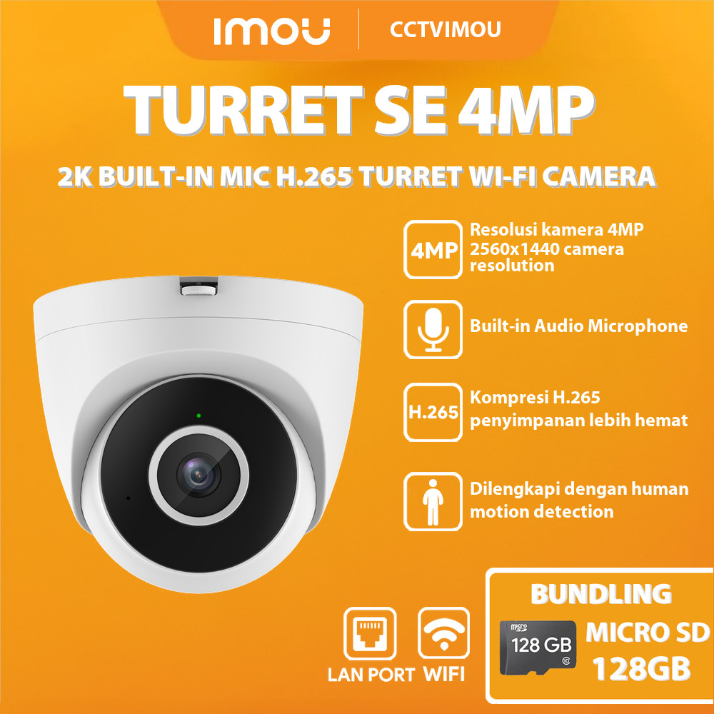 Jual IMOU IPC-T42EP TURRET SE 4MP 2K AUDIO H.265 TURRET WIFI IP CAMERA ...