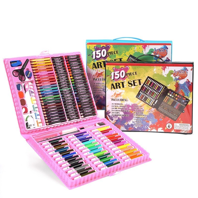 Jual (GAS) 150 Set Pensil Warna dan Crayon Set Anak / Crayon Set 150 ...
