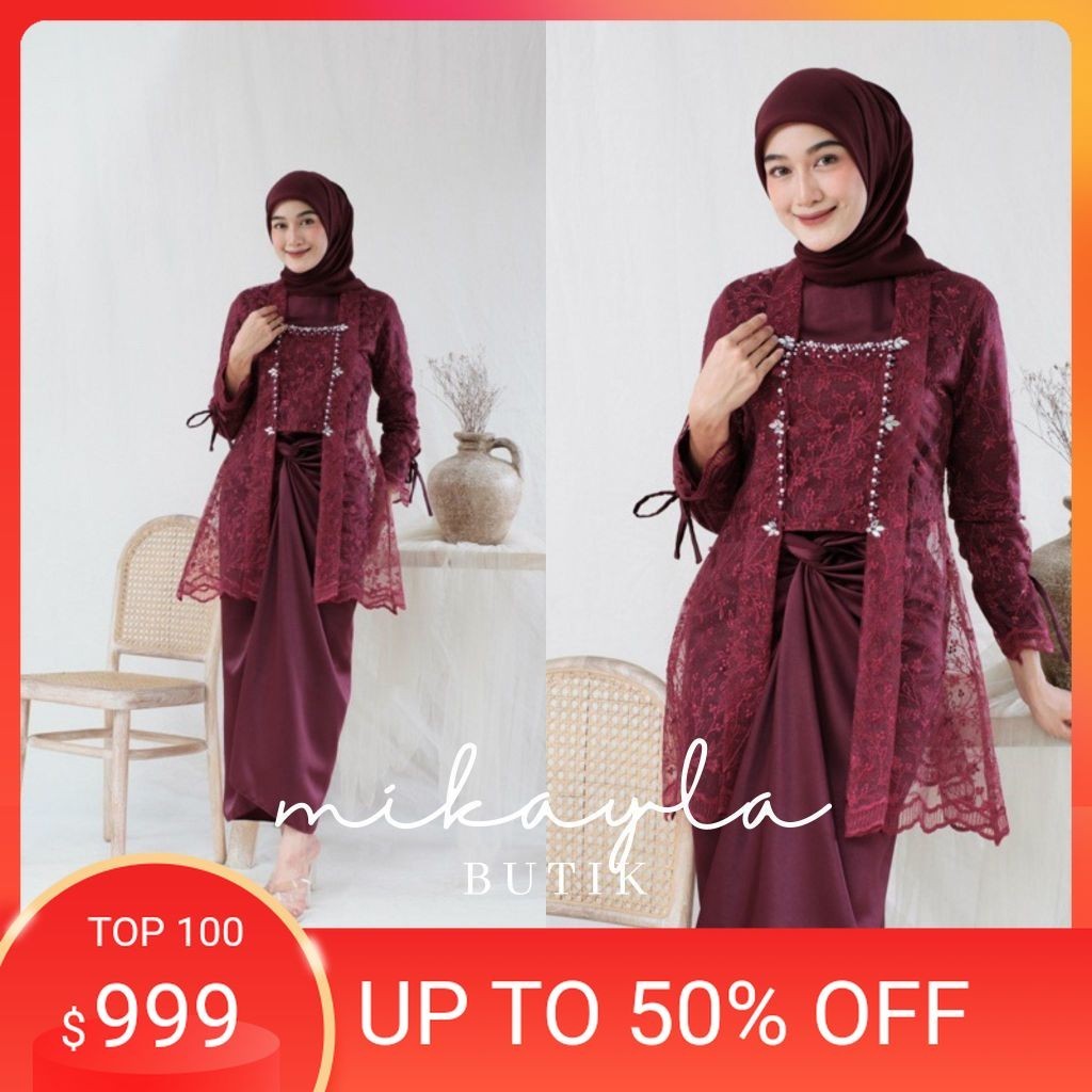 Jual SETELAN KEBAYA MODERN SETELAN ONE SET NADHIFA & RHASMI KUTUBARU ...