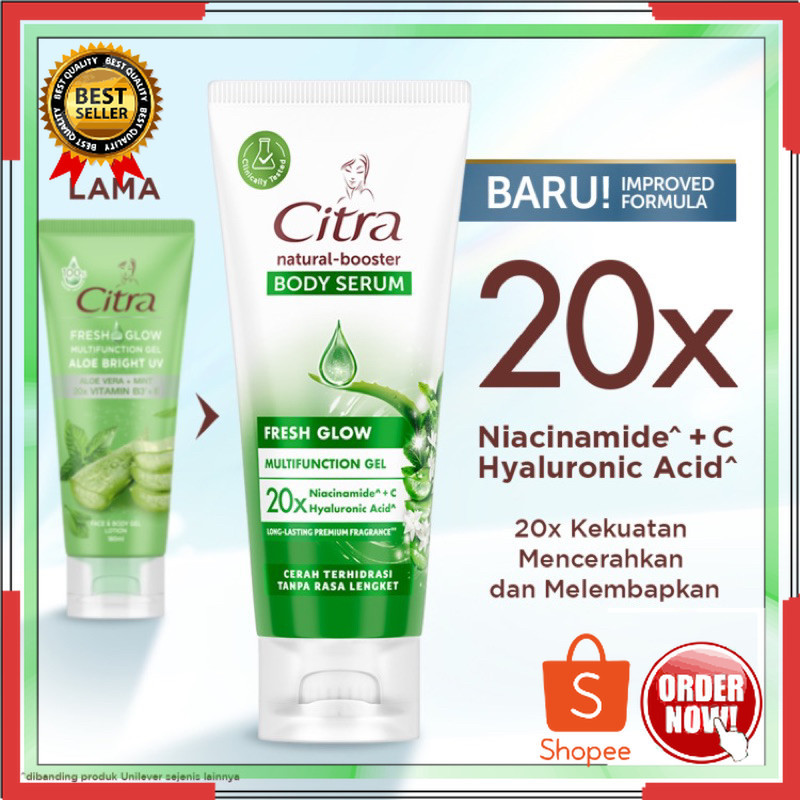 Jual Citra Fresh Glow Multifunction Gel Aloe Vera 180ml / Citra Aloe ...