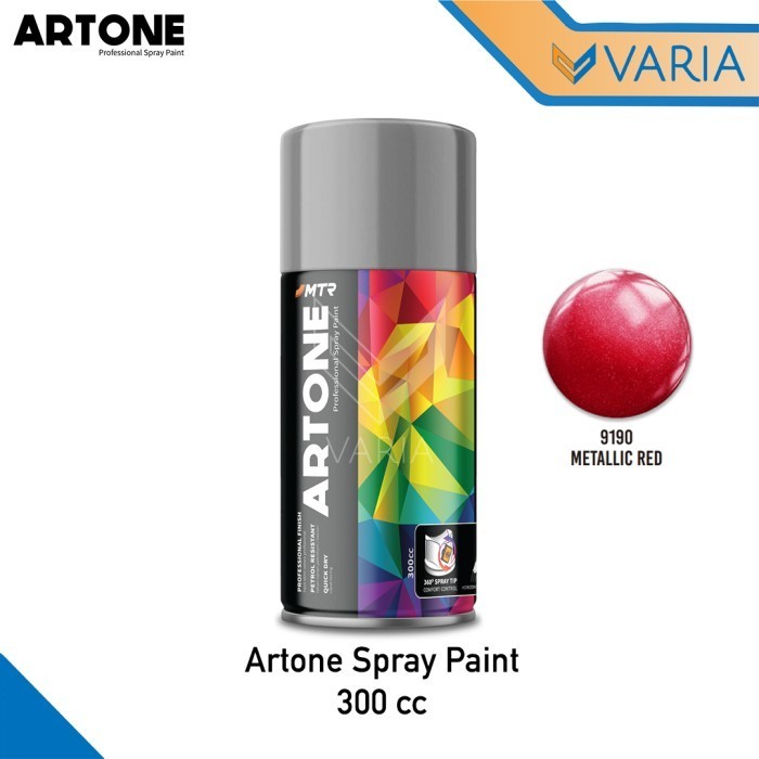 Jual Artone Spray Paint 300 cc Metallic Red 9190 Merah Metalik Cat ...