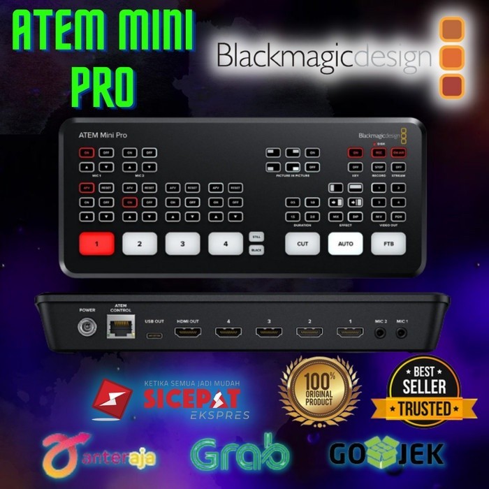 Jual Blackmagic ATEM Mini - 4 HDMI input Video Mixer Live Stream ...